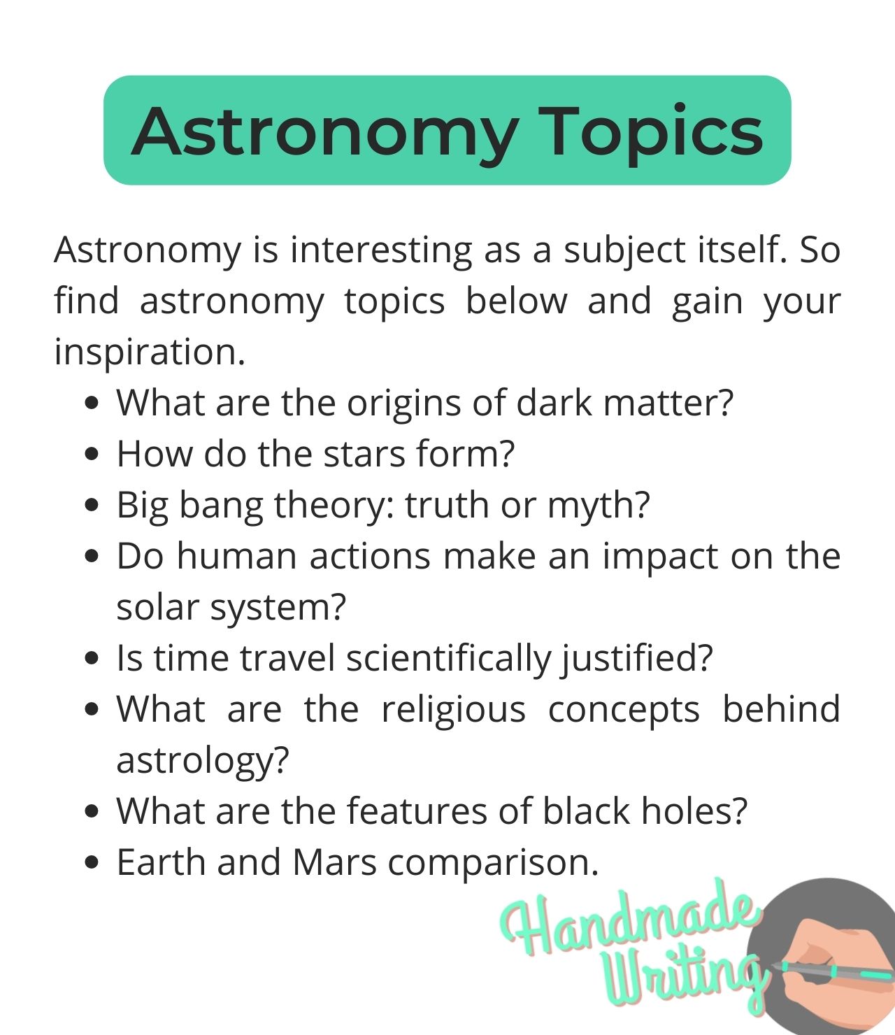 Astronomy Topics Top 100 For Stress Free Writing Free Guide