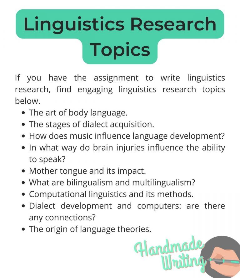 100+ Linguistic Topics | Any Domain: Comparative, Applied, Etc